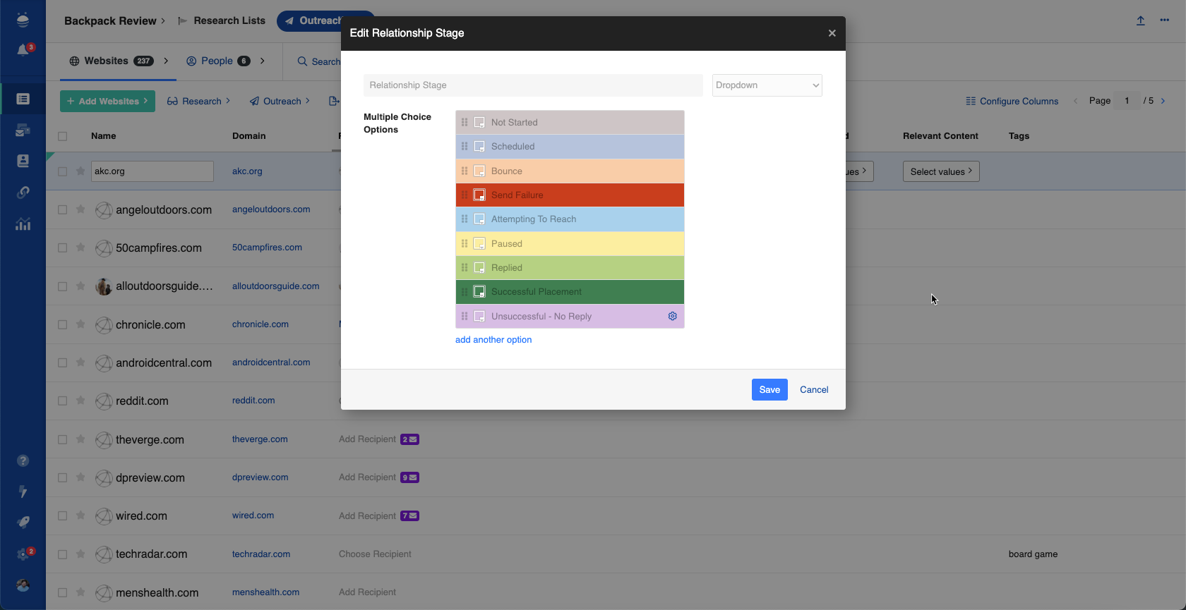 Relationship Tracking Automation Improvements BuzzStream